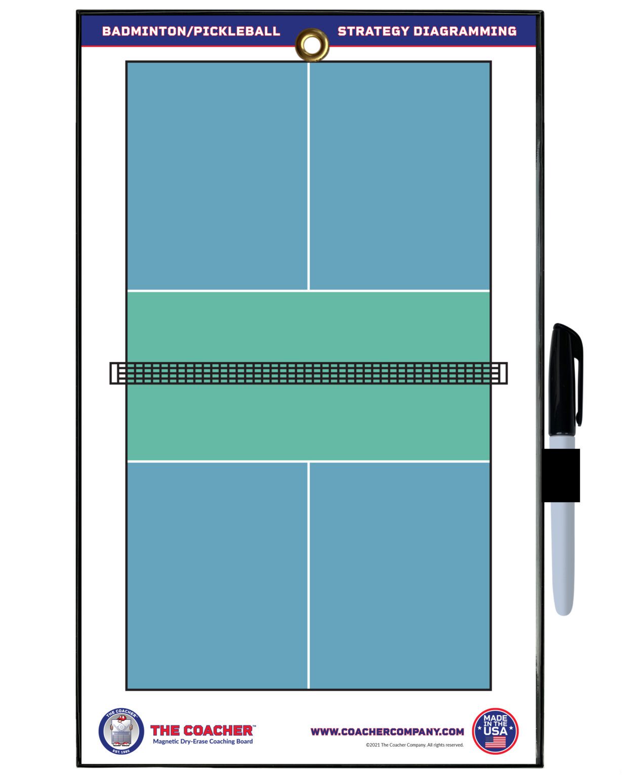 Badminton Pickleball Coach Board -Magnetic Dry Erase Clipboard for ...