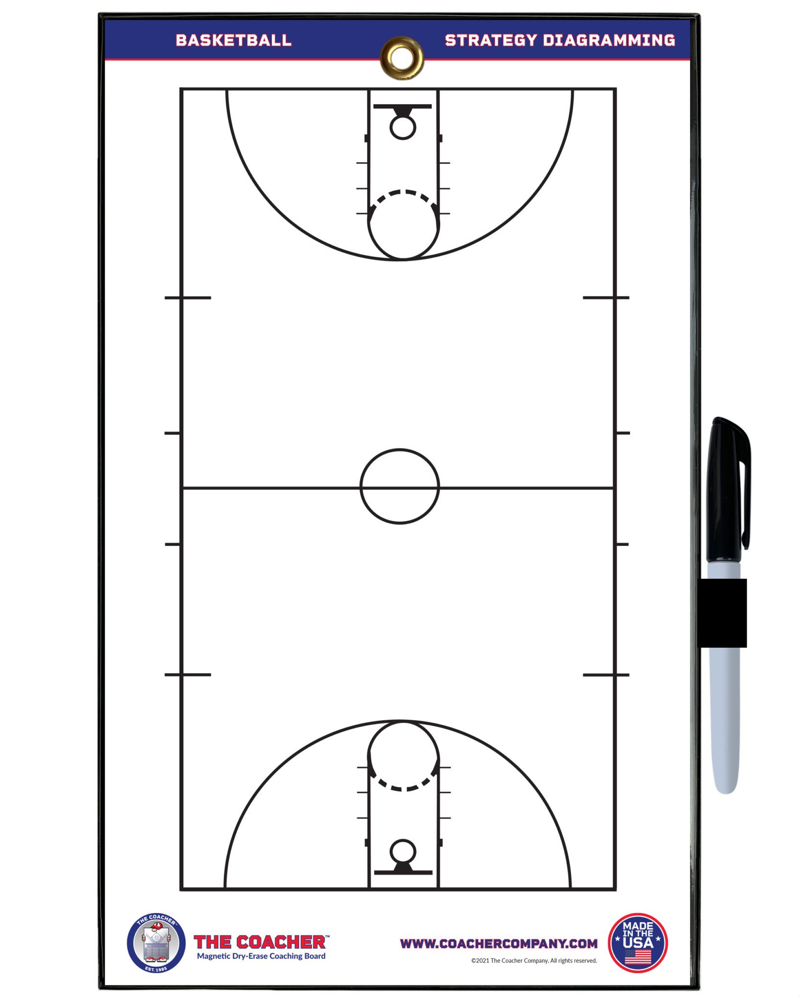 Basketball Coach Board -Magnetic Dry Erase Clipboard for Coaches ...